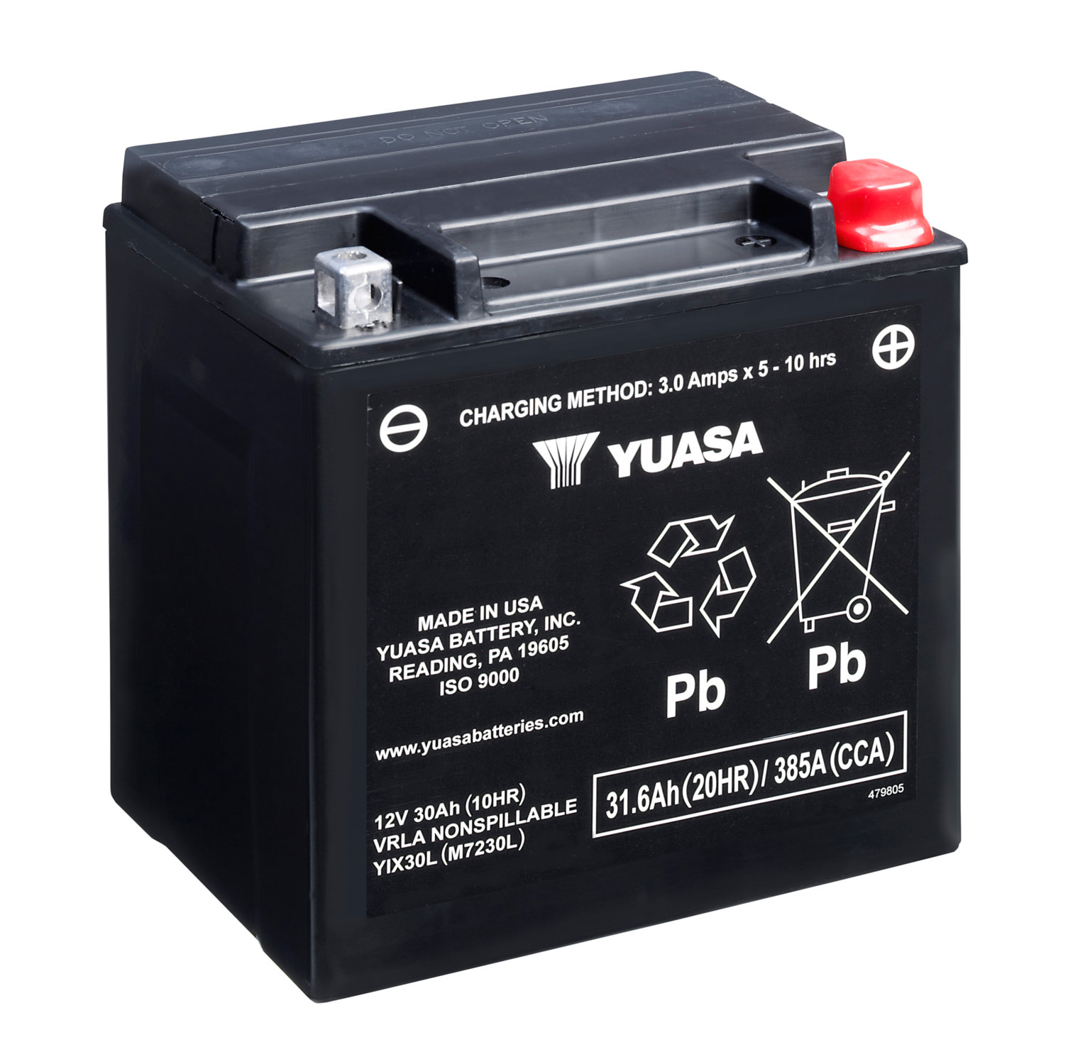 YIX30L Yuasa High Performance Maintenance Free Battery - CPC batteries